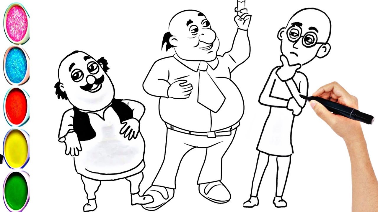 Motu Patlu, Cartoon, How to Draw Dr Jhatka from Motu Patlu,Easy Drawing ...
