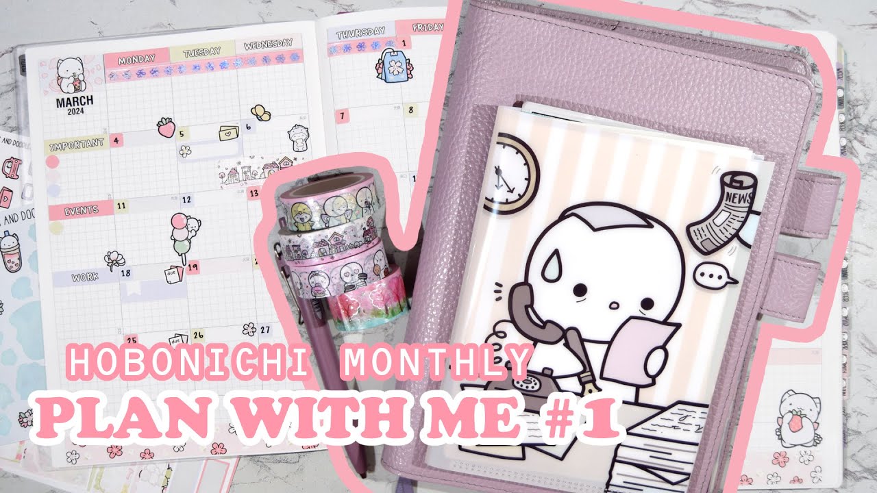 PLAN WITH ME monthly Hobonichi Cousin March 2024 using ...