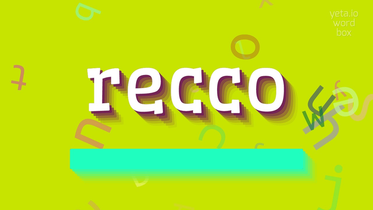 How to say "recco"! (High Quality Voices) - YouTube