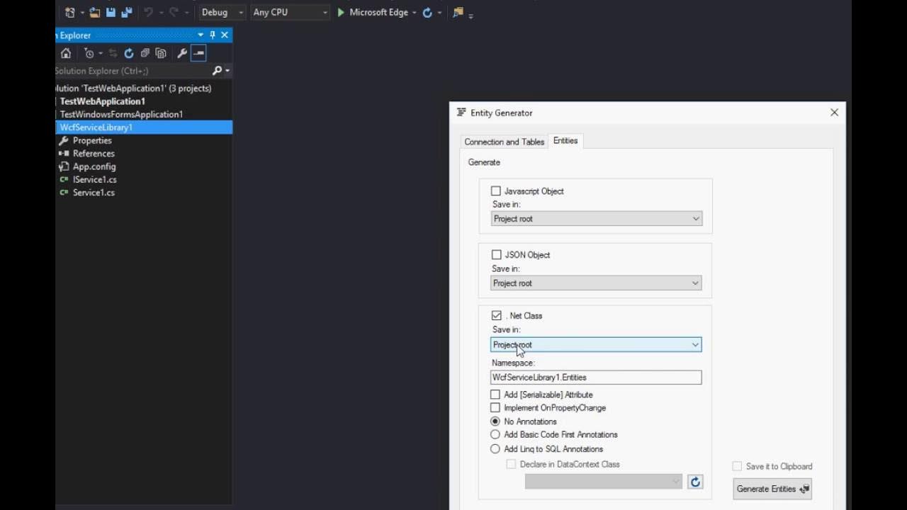 CodeHelper Visual Studio Extension - Create .Net Entity Class from SQL ...