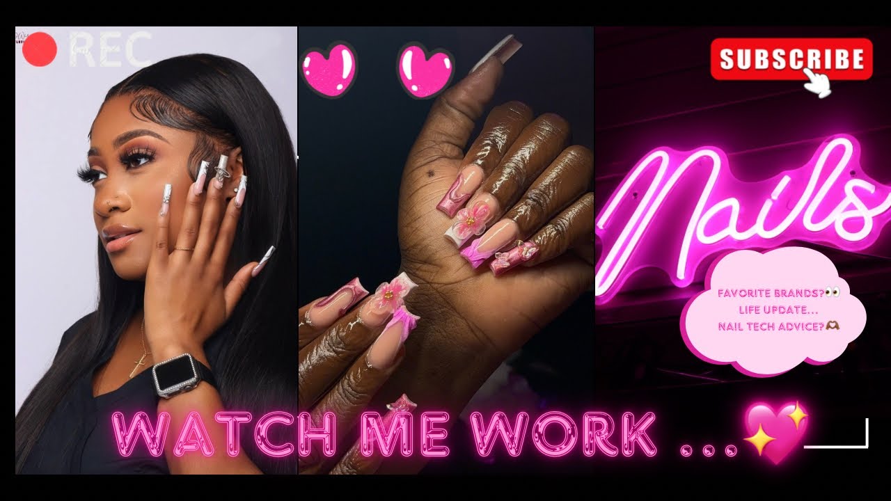 WATCH ME WORK, BEGINNER NAIL TECHNICIAN ADVICE, TIPS, FIRST VIDEO, AND ...