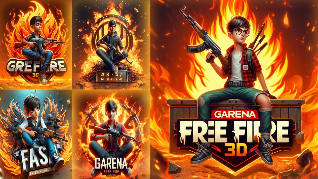Create Trending Ai PUBG + FREE FIRE DP Avatar Logo With Own Name Bing ...