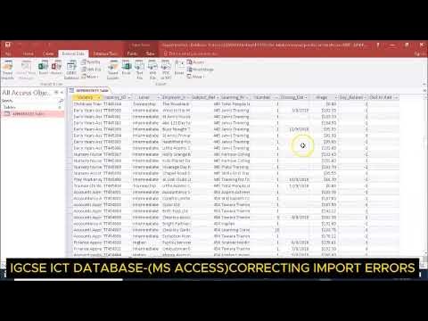 IGCSE - ICT - DATABASE IMPORT ERRORS RESOLVED (USING MS ACCESS) - YouTube