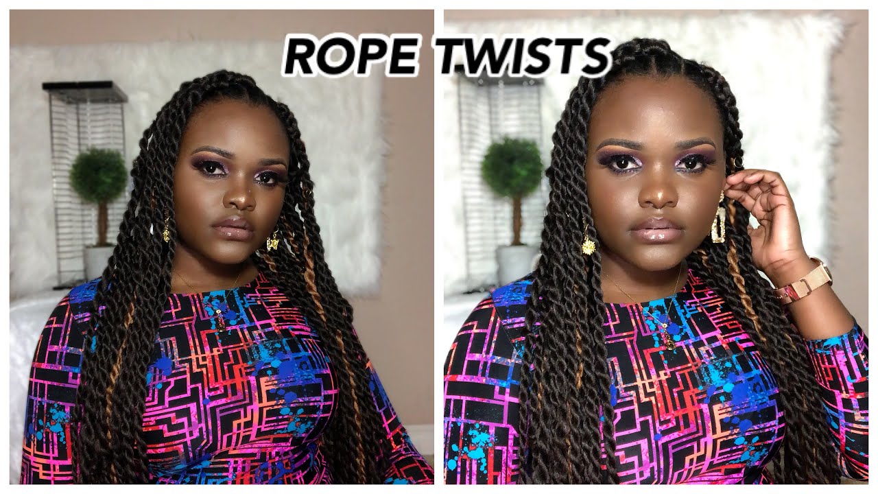 HOW TO BRAID YOUR OWN HAIR| ROPE TWISTS💕 - YouTube