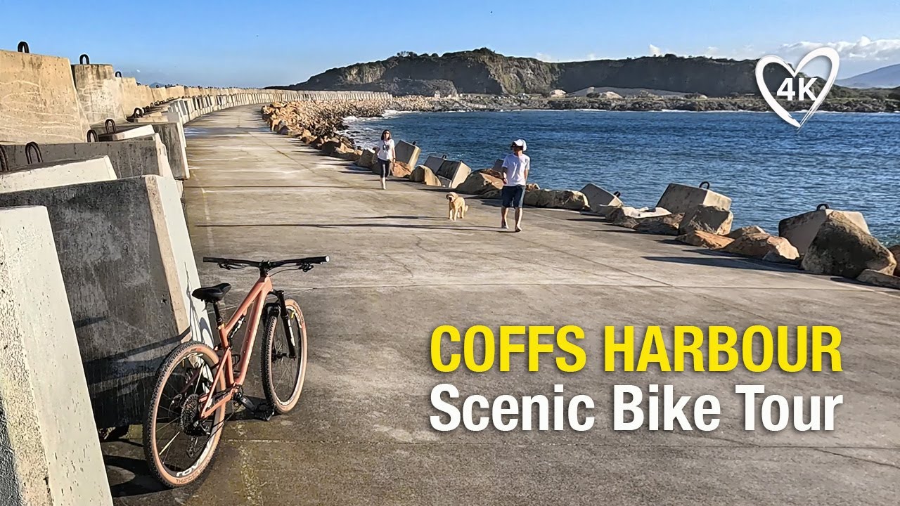 Scenic Virtual Bike Ride, Beach North of Sydney, Coffs Harbour Tour in ...