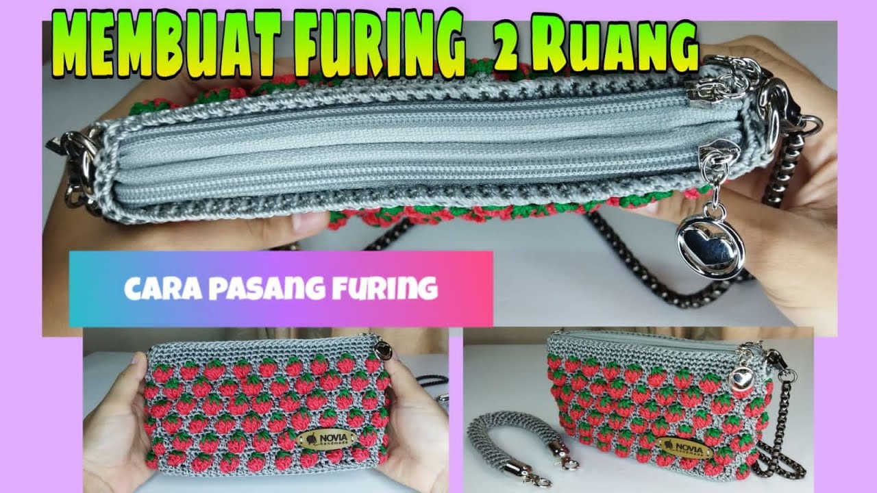 Cara Membuat Furing 2 Ruang || Tutorial || Crochet - YouTube