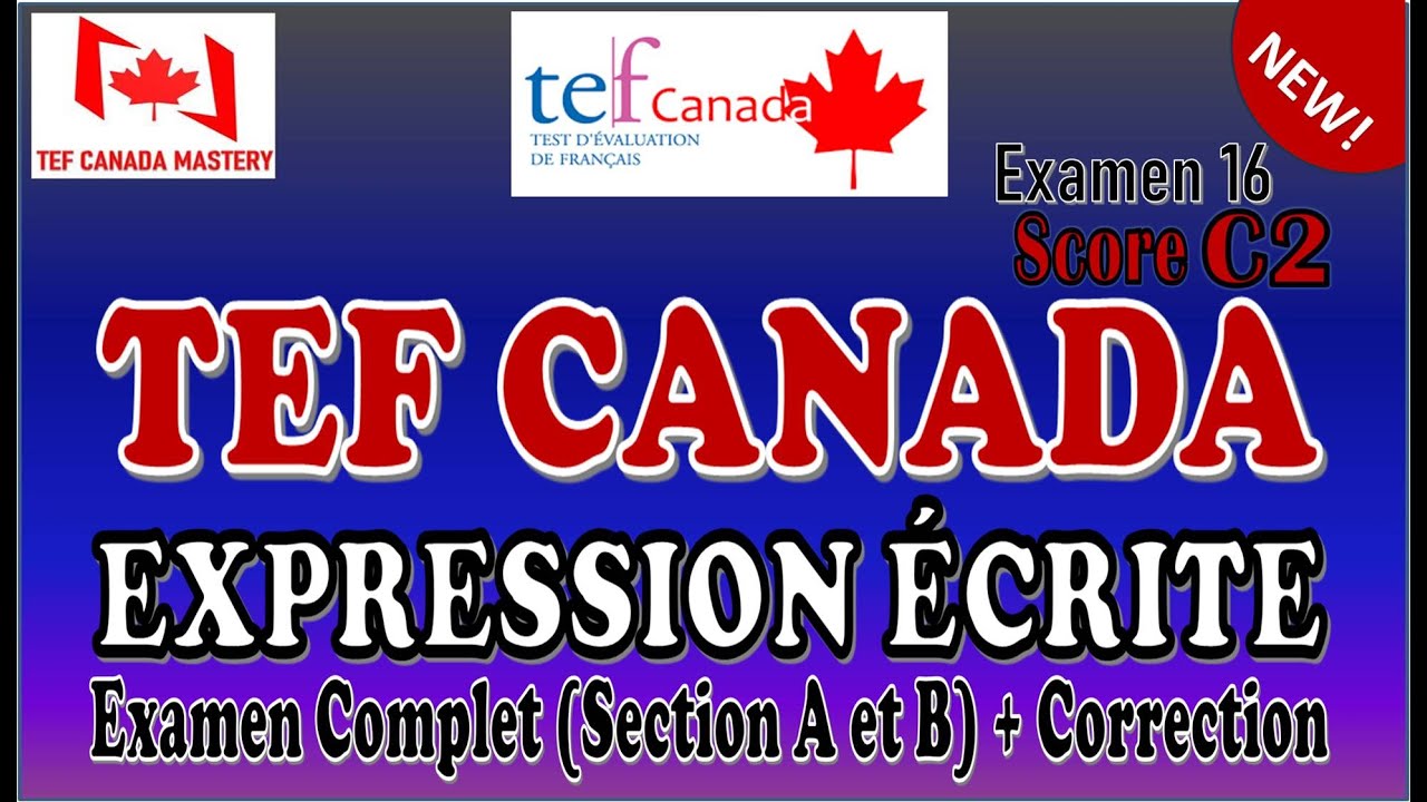 TEF Canada Expression Écrite | TEF Writting Test | TEF Expression ...