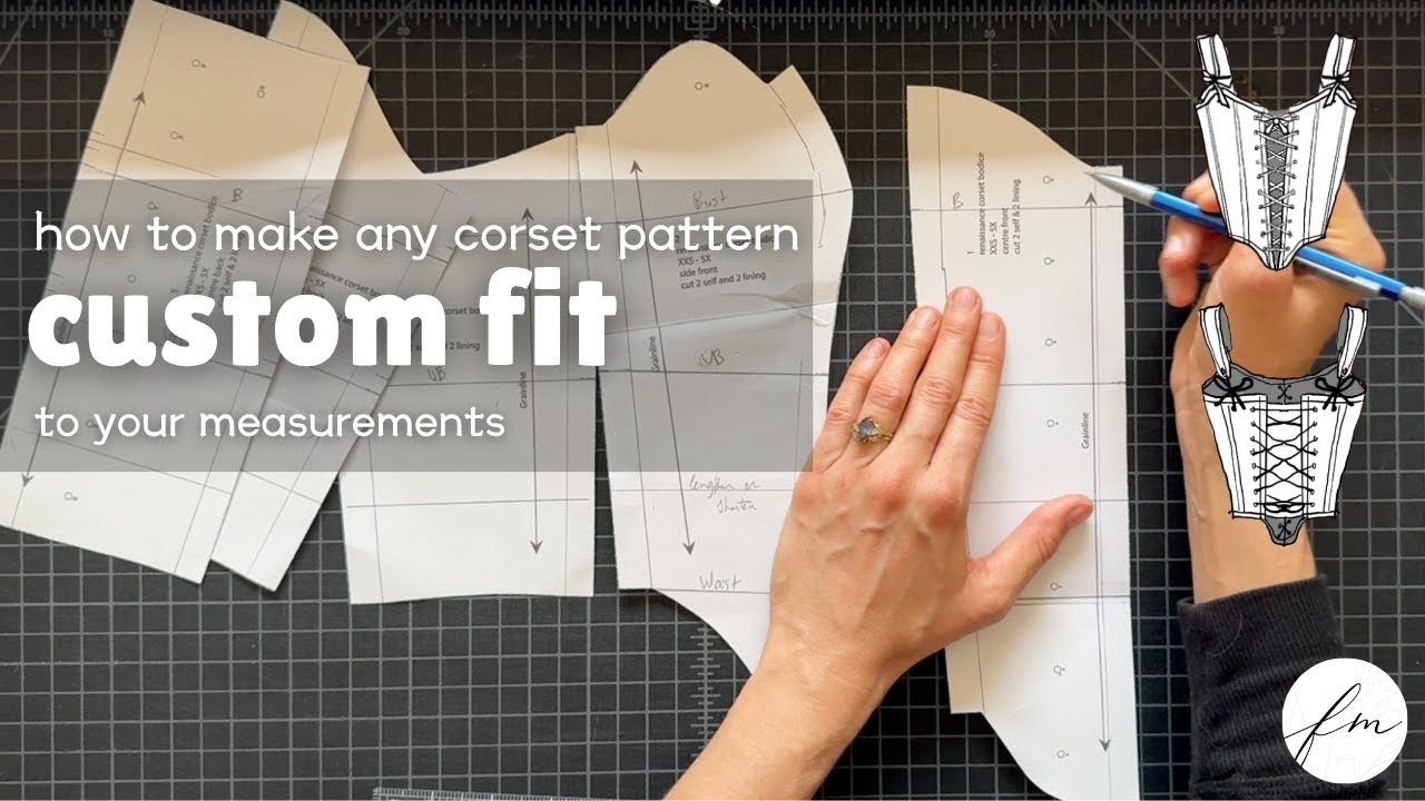 How to custom fit a corset or bodice pattern to your measurements - YouTube