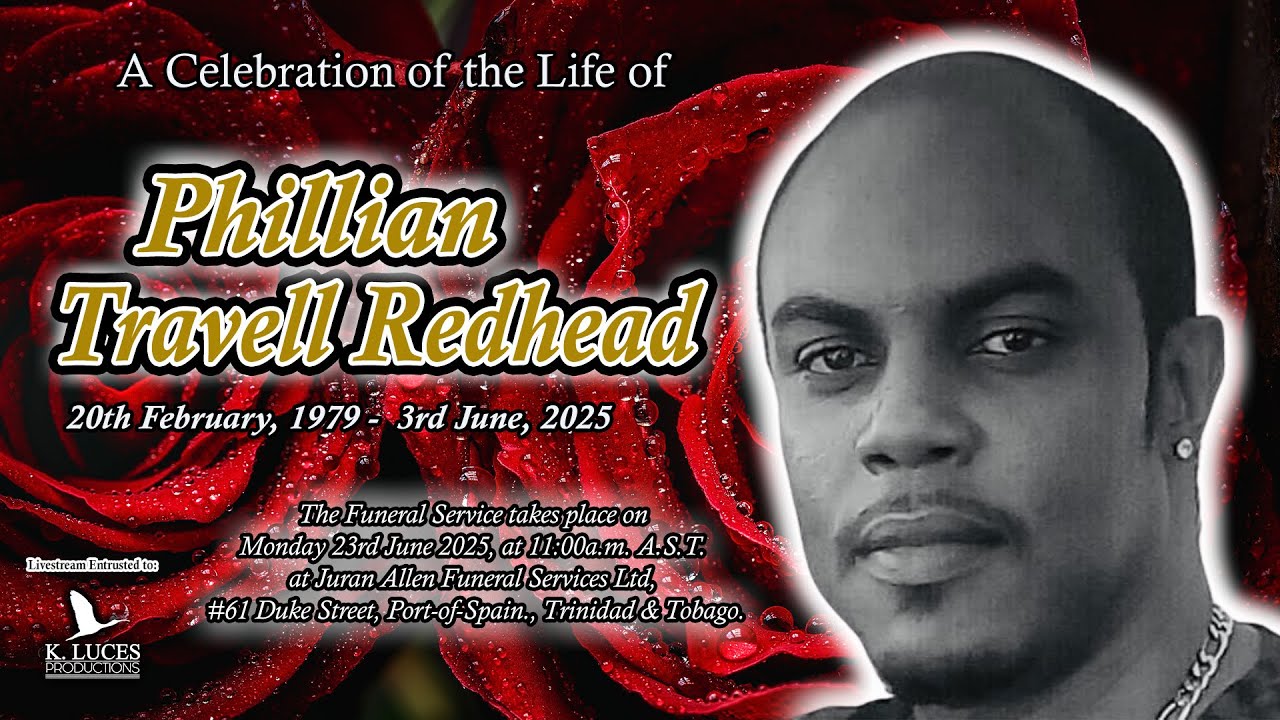 Funeral Service of Phillian Travell Redhead - YouTube