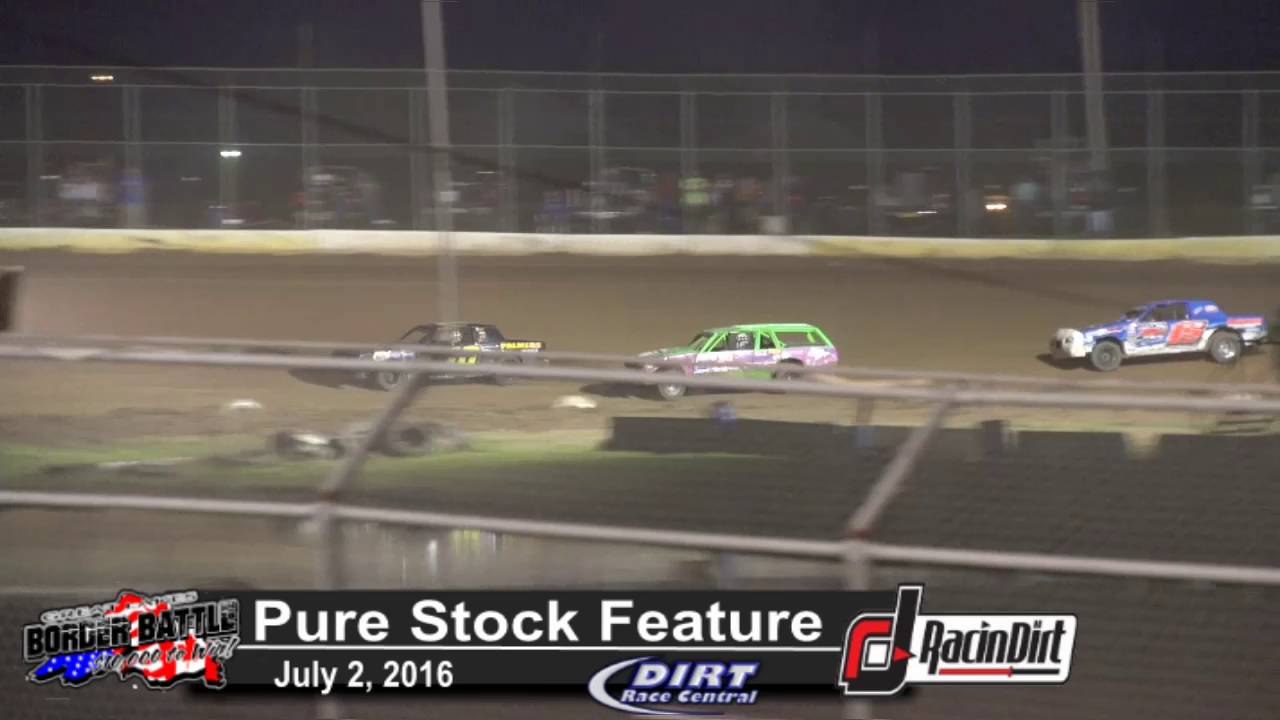 Amsoil Speedway 7/2/16 Pure Stock thrilling finish - YouTube