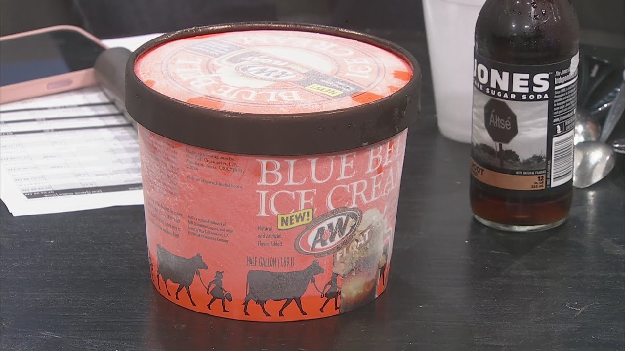 A&W Root Beer Float Blue Bell Taste Test - YouTube