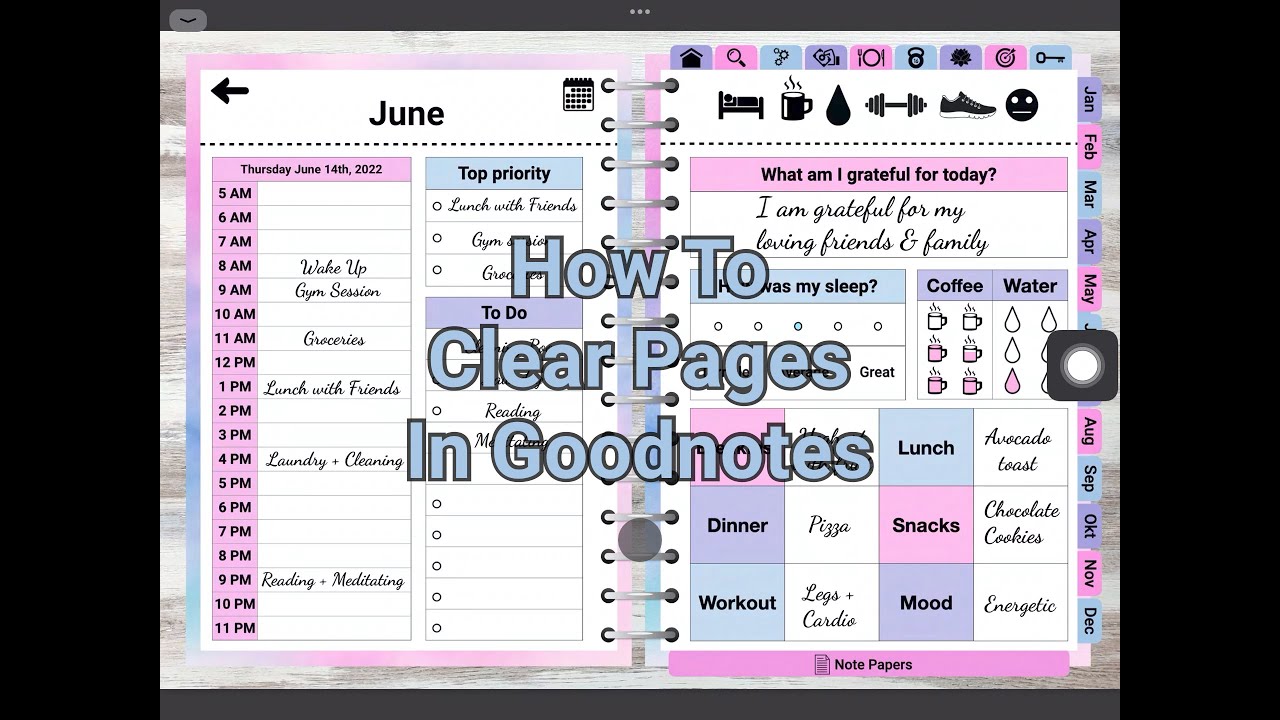 How to clear pages in Goodnotes - YouTube