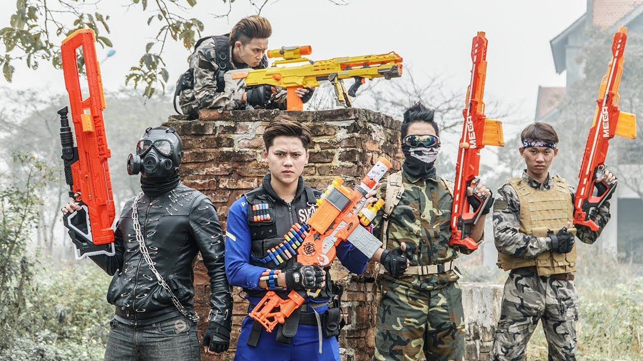 LTT Game Nerf War : Winter Warriors SEAL X Nerf Guns Fight Crime Rocket ...