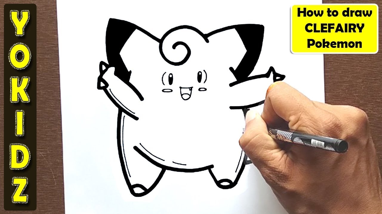 How to draw CLEFAIRY Pokemon - YouTube