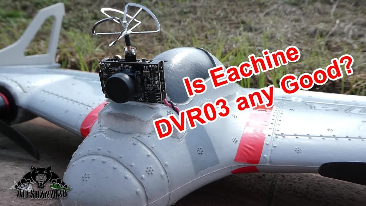 Testing Eachine DVR 03 with Eachine E500 VTOL FPV Wing - YouTube