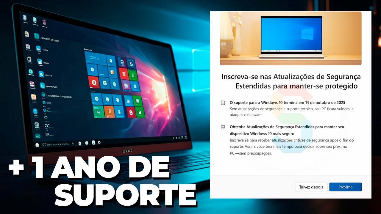 Microsoft Volta ATRÁS e Estende Por + 1 ANO GRÁTIS Suporte Para Windows ...