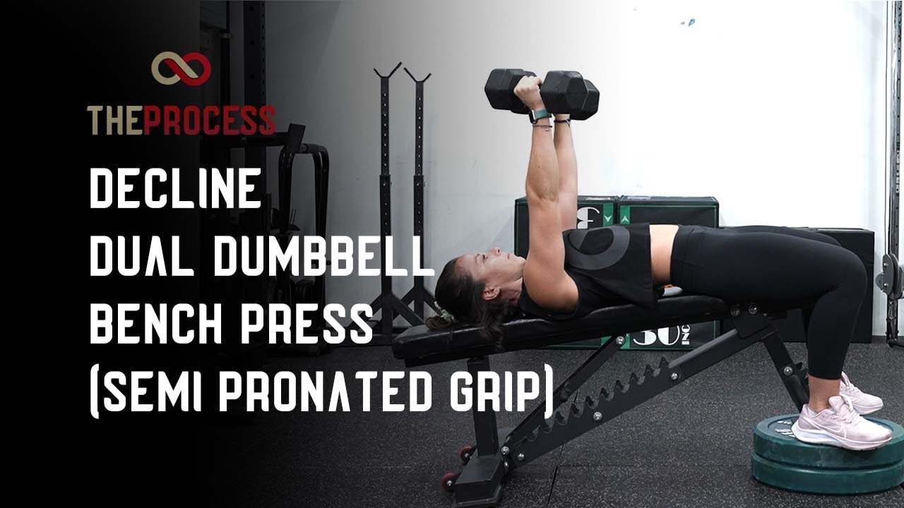 Decline Dual Dumbbell Bench Press (Semi Pronated Grip) - YouTube