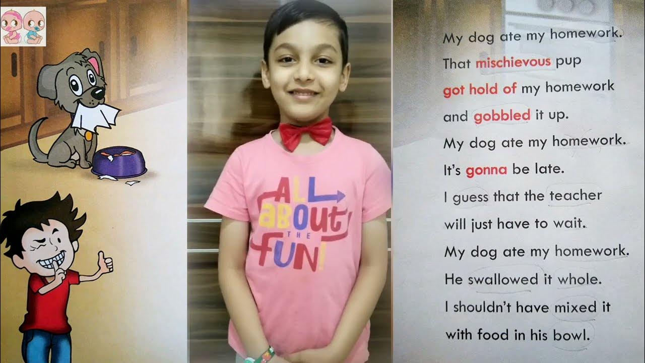 My Dog Ate My Homework| English Poem | class 2 | ICSE board | Funny ...