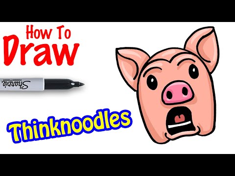 How to Draw Thinknoodles Piggy Avatar - YouTube