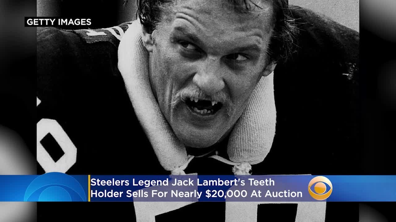 Steelers Legend Jack Lambert's Teeth Holder Sells For Nearly $20,000 At ...
