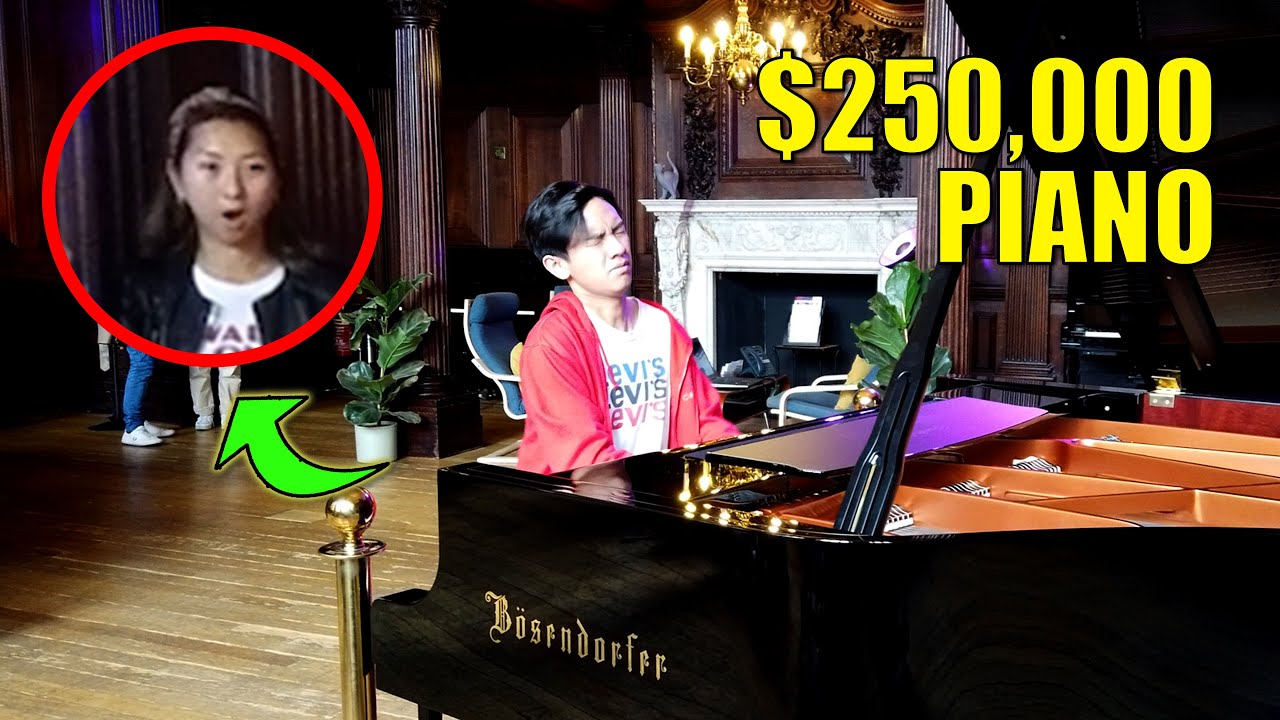 When I Played on $250,000 Piano in Piano Store - Space Man Eurovision ...