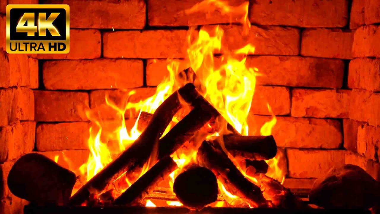 🔥 Cozy Fireplace Ambiance with Burning Logs and Crackling Fire Sounds ...