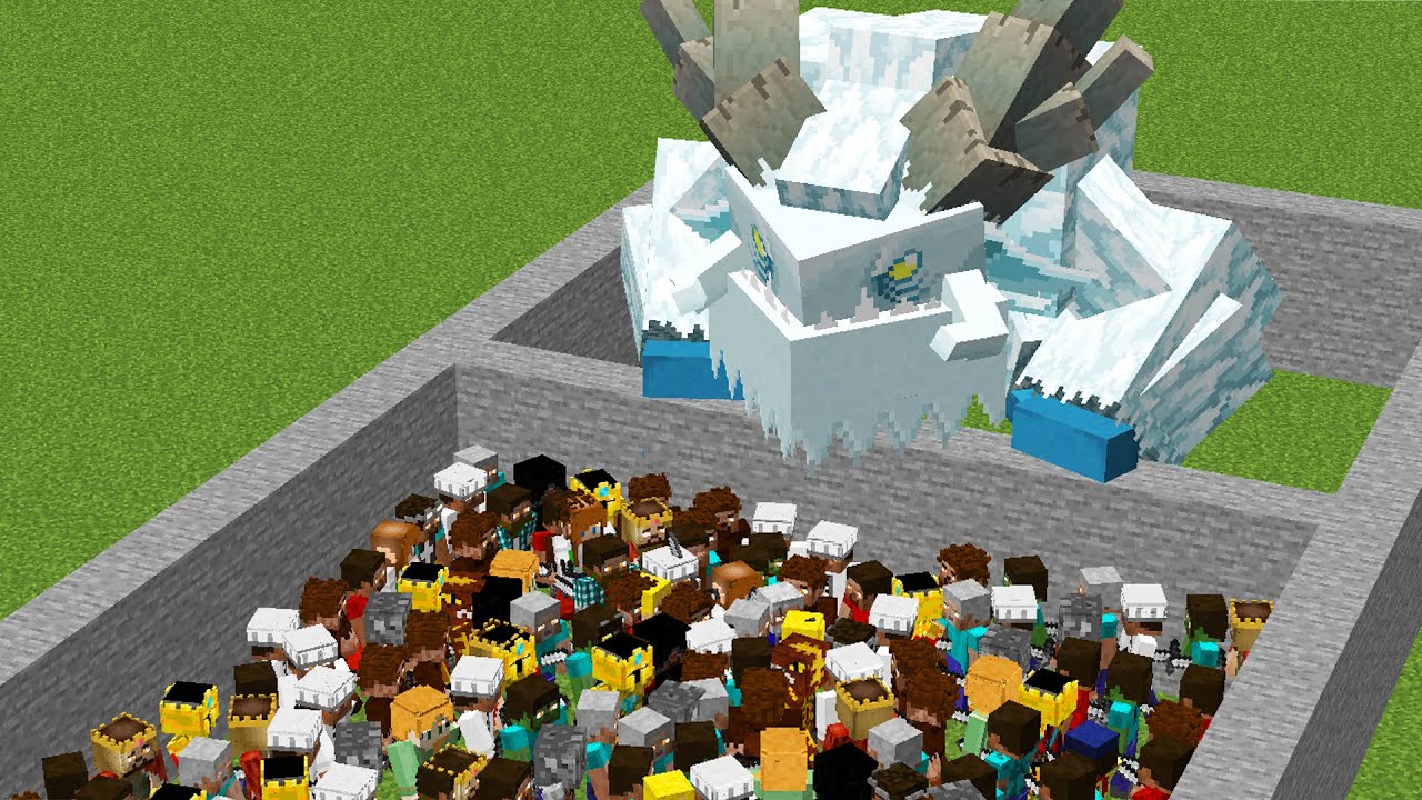 Frostmaw Vs. 1000 Players in Minecraft - YouTube
