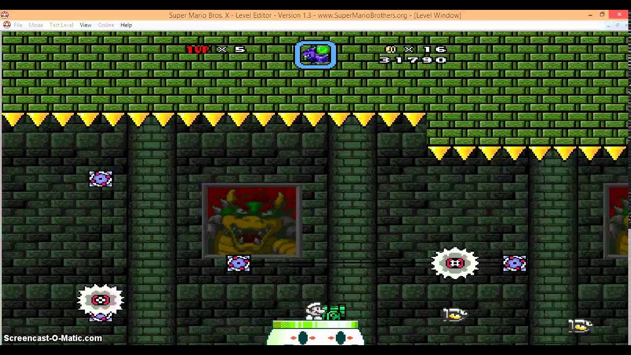 SMBX custom level Giga Bowser's castle - YouTube