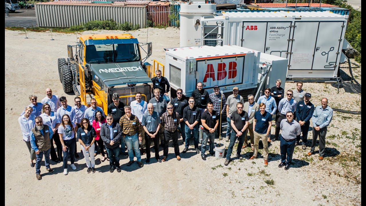 Demo of ABB's mining EV fast charging pilot eMine™ FastCharge and ...