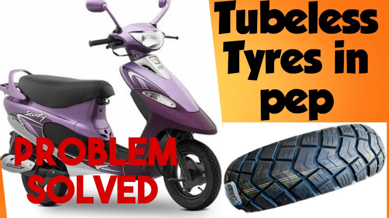 #Tubeless tyre scooty Pep plus #biker dost - YouTube