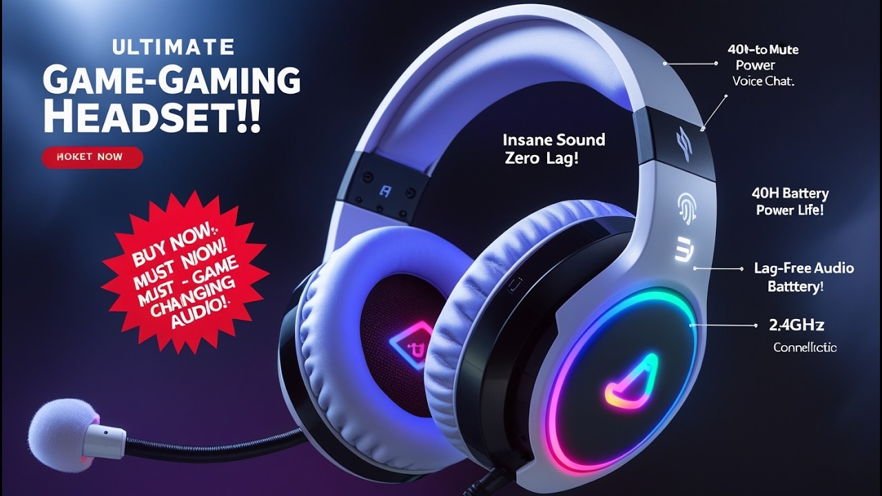 Unlock Your Game with the Ultimate 2 4GHz Wireless Gaming Headset ...