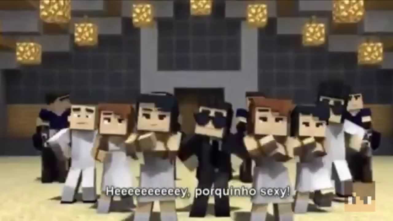 Animação Minecraft Style Gangnan Style PSY - YouTube