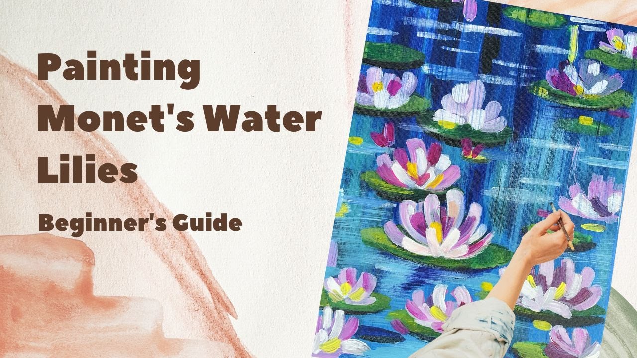 Relax & Paint Monet's Water Lilies Easy & Vibrant Beginner's Guide! # ...