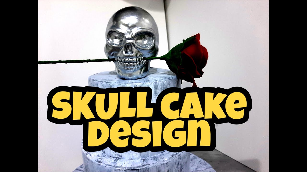 SKULL CAKE DESIGN how to make skull 3d cake topper by LEaRN cake tv ...