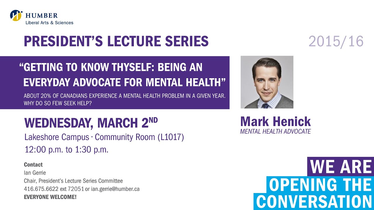 President's Lecture Series - Mark Henick - YouTube