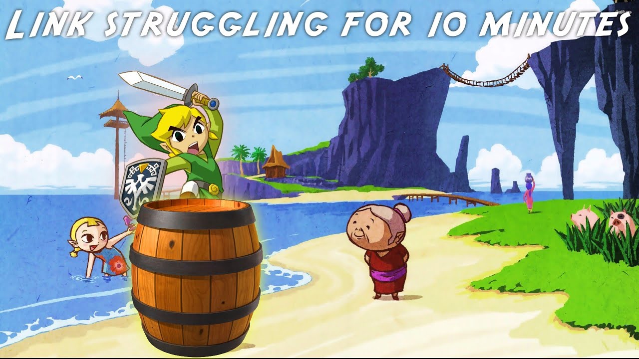 Link Struggling in a Barrel for 10 Minutes - The Legend of Zelda Wind ...