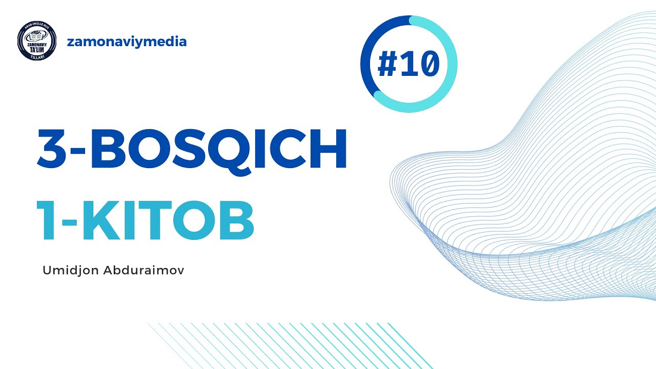 Bosqichli Arab Tili Darslari ||| 3-QISM 1-KITOB 10-DARS - YouTube