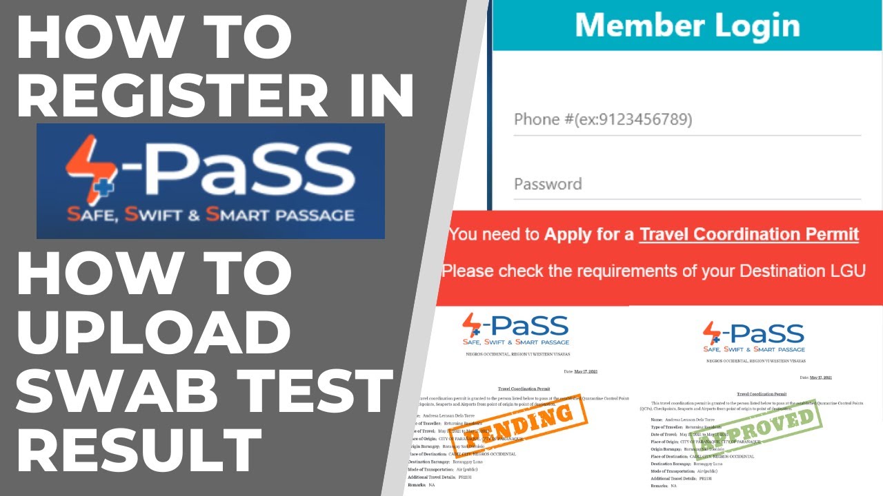 How To REGISTER in S-PASS & Upload SWAB test Result l MAY 2021 - YouTube