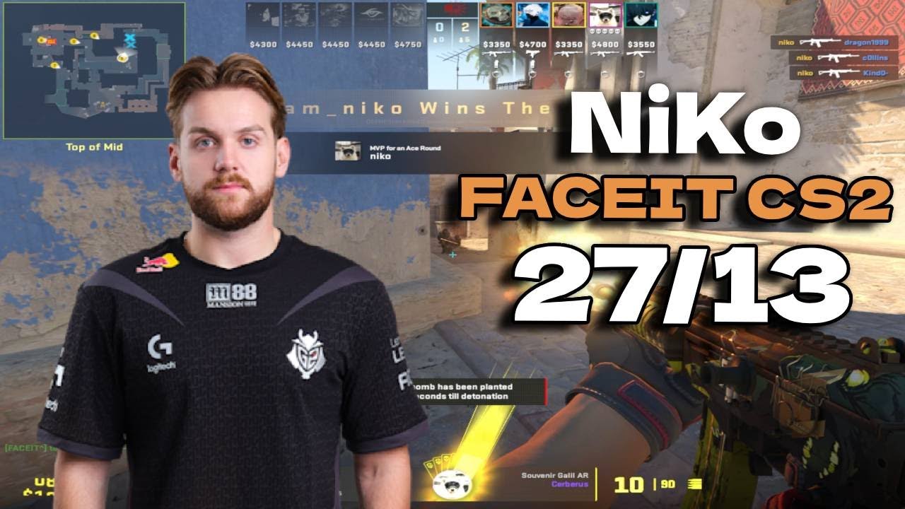 CS2 POV NiKo (27/13) FACEIT Ranked (Mirage) Feb 24, 2024 - YouTube