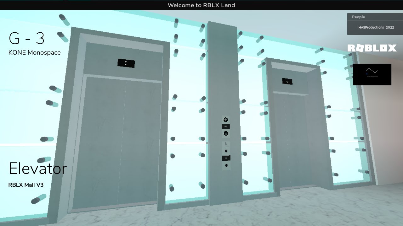 KONE Monospace Elevators, @RBLX Land Mall V3, Roblox - YouTube