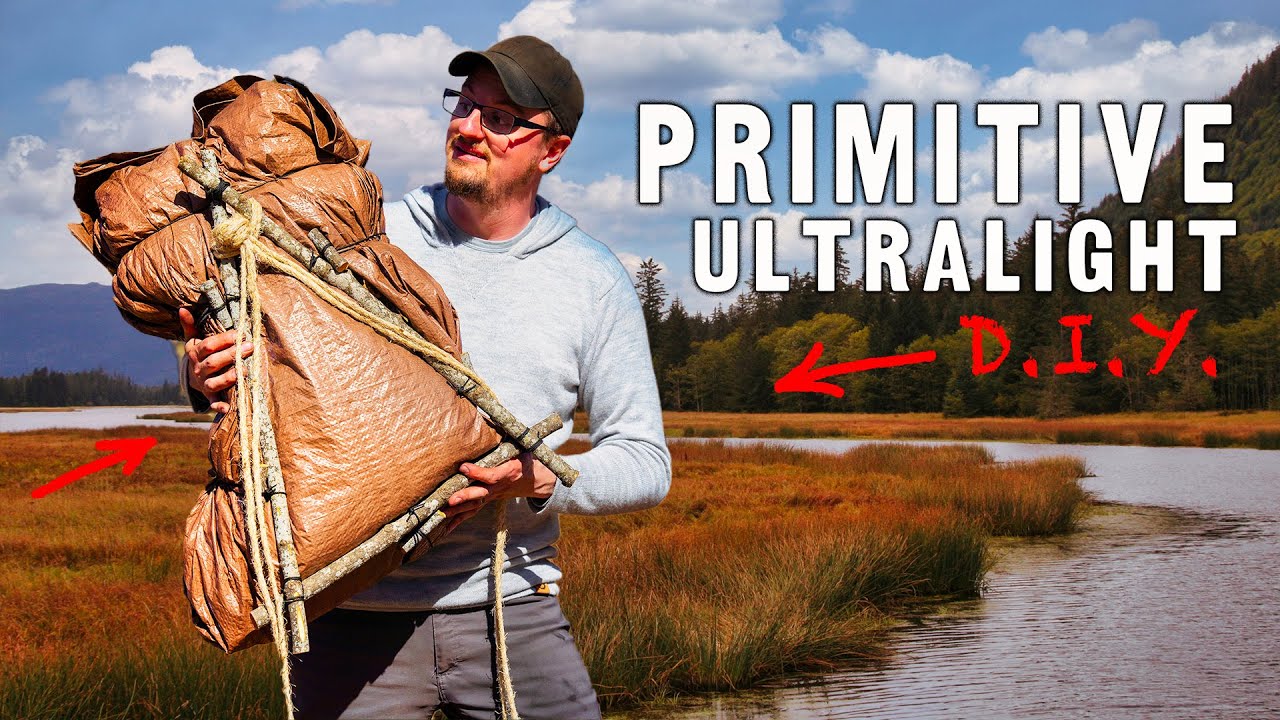 How To Make An Ultralight Backpack The Primitive Way - YouTube