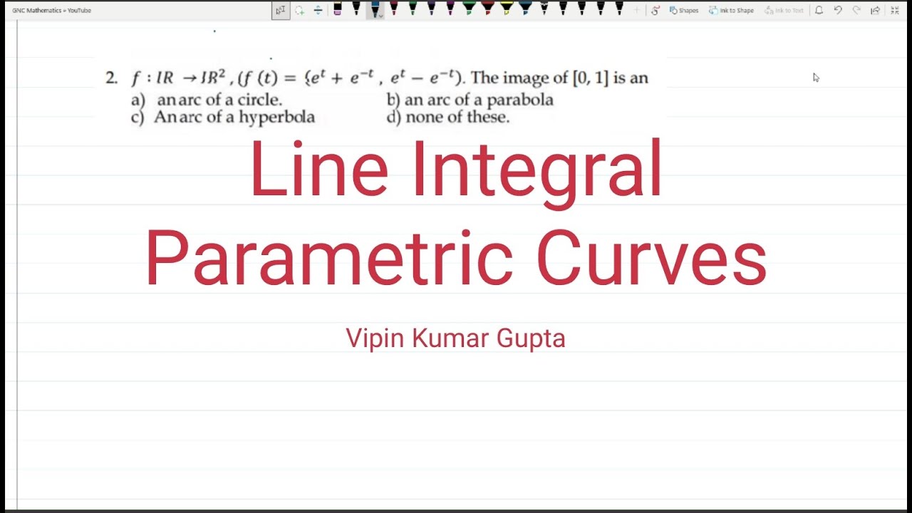 Line Integral: Parametric Curve - YouTube