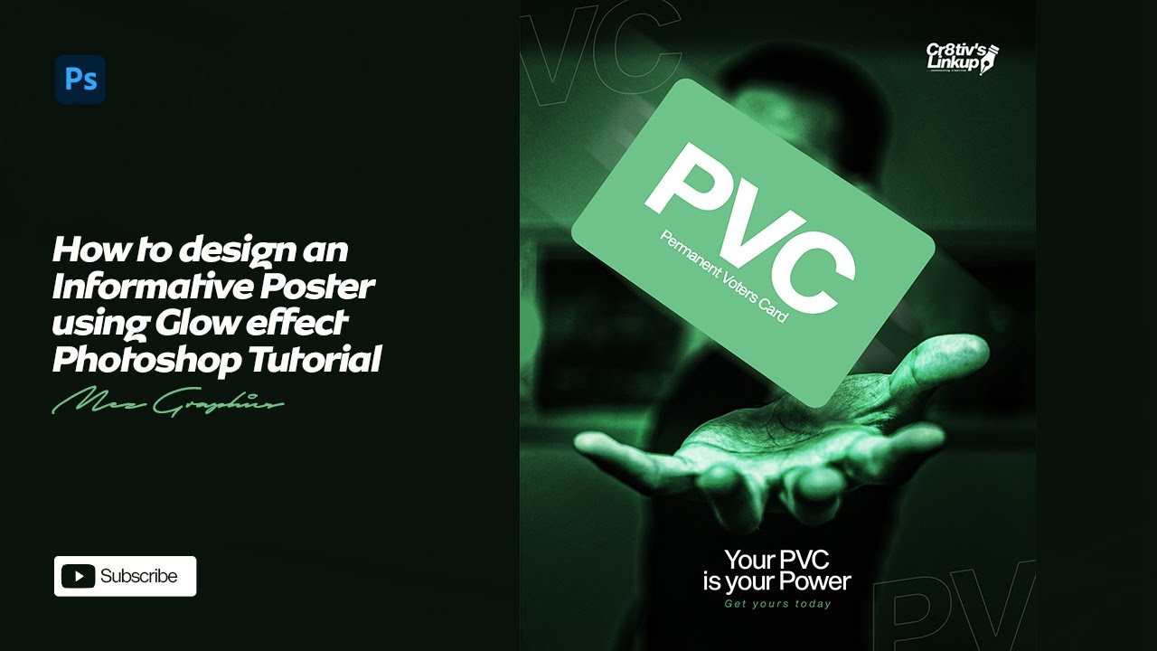 How to design an Informative Poster using the Glow Effect I I Photoshop ...