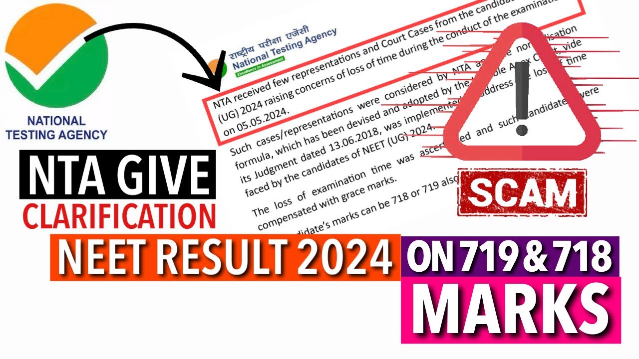 NEET 2024 Exam Result is Scam? | NTA Give Clarification | On 719 & 718 ...