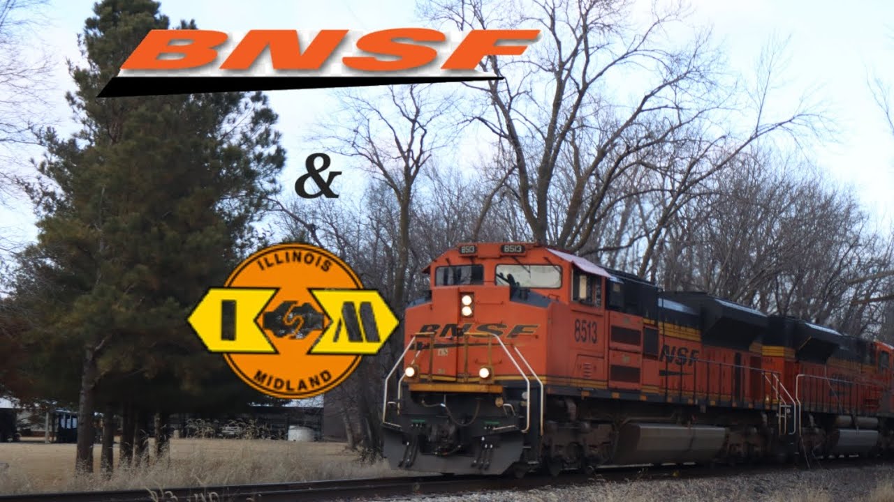 BNSF 8513 leads Illinois Midland coal train on I&M trackage rights ...
