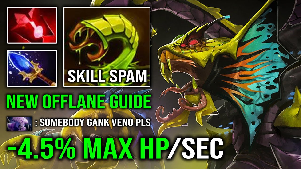 NEW 2023 Offlane Venomancer Guide -4.5% Max HP Per Sec OP Aghanim ...