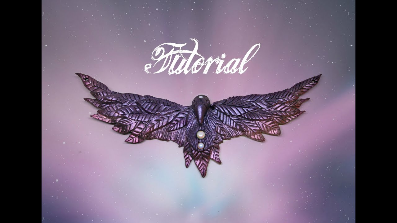 Fantasy Raven Polymer Clay Tutorial | Purple & Pink Mica Powder DIY ...