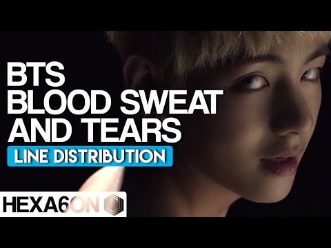 BTS - Blood Sweat & Tears Line Distribution (Color Coded) *CORRECTED*