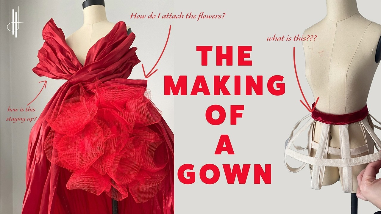 The Making of a Gown. Draping a gown and making a custom petticoat ...