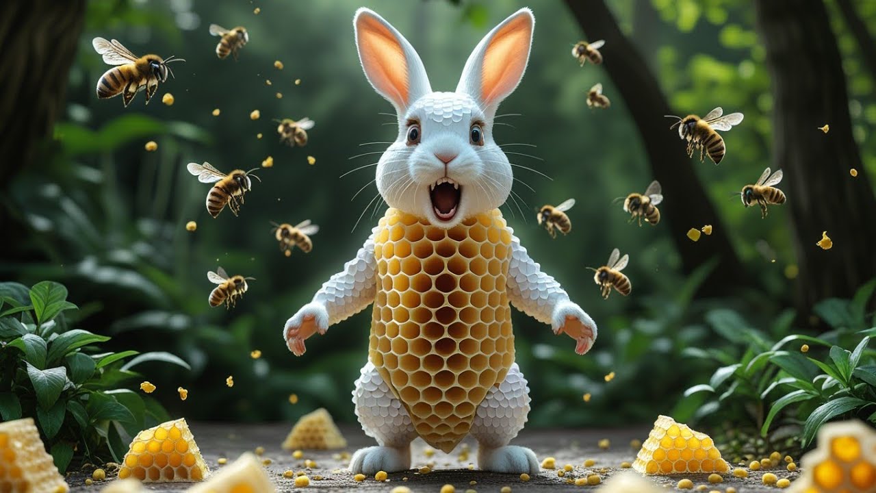 The rabbit can help his friend cat but cannot help himself #ai #cat # ...